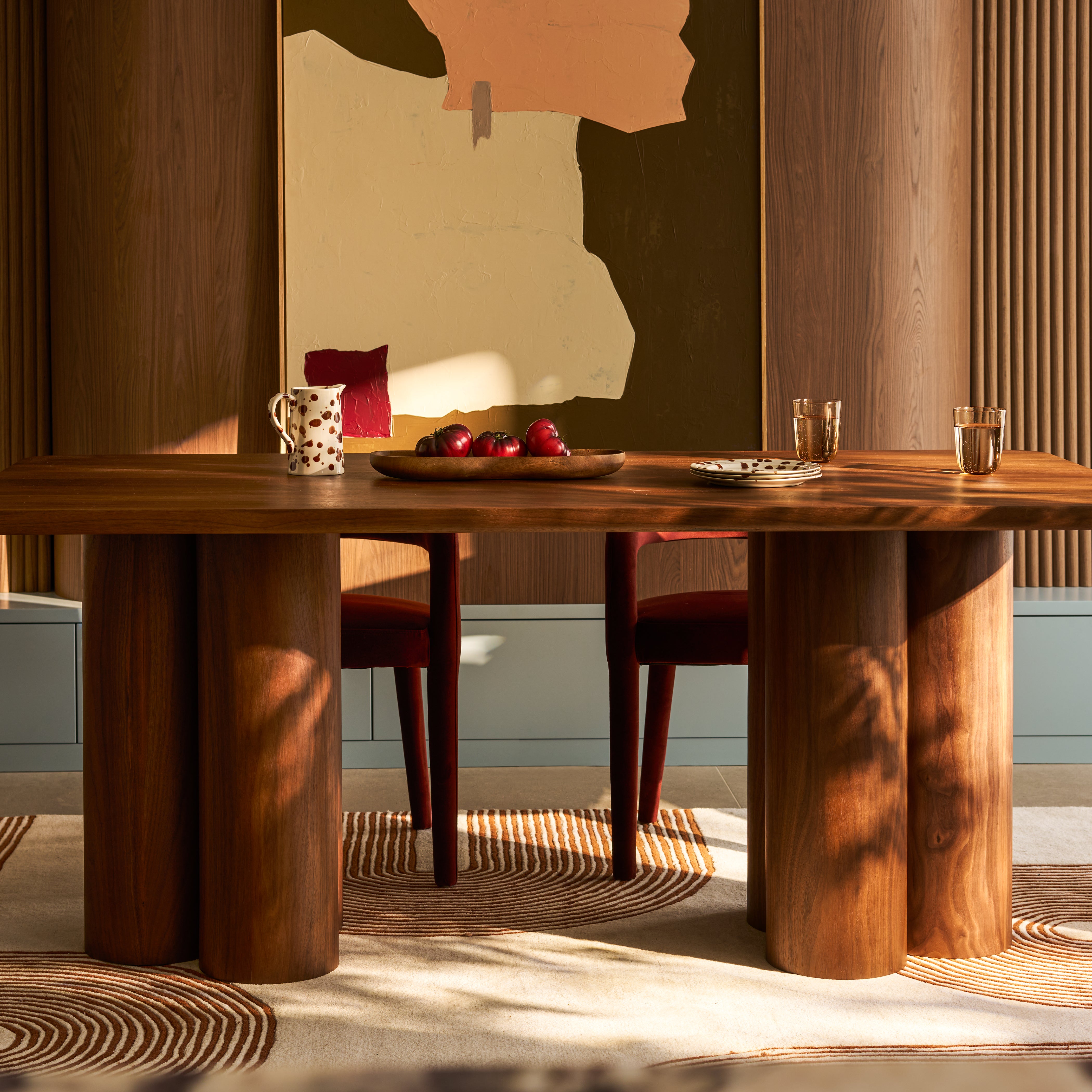 Noelle 6 Seat Rectangle Wooden Dining Table, Walnut | Cult Furniture ...